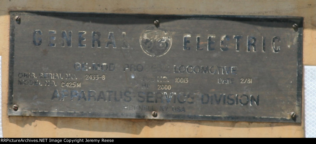 LSRC 281 builder plate